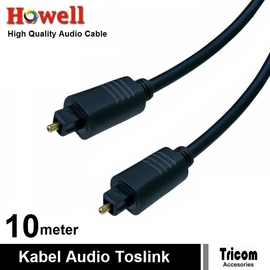 Jual Kabel Audio Toslink Howell Fiber Optic Cable 10M | Shopee Indonesia