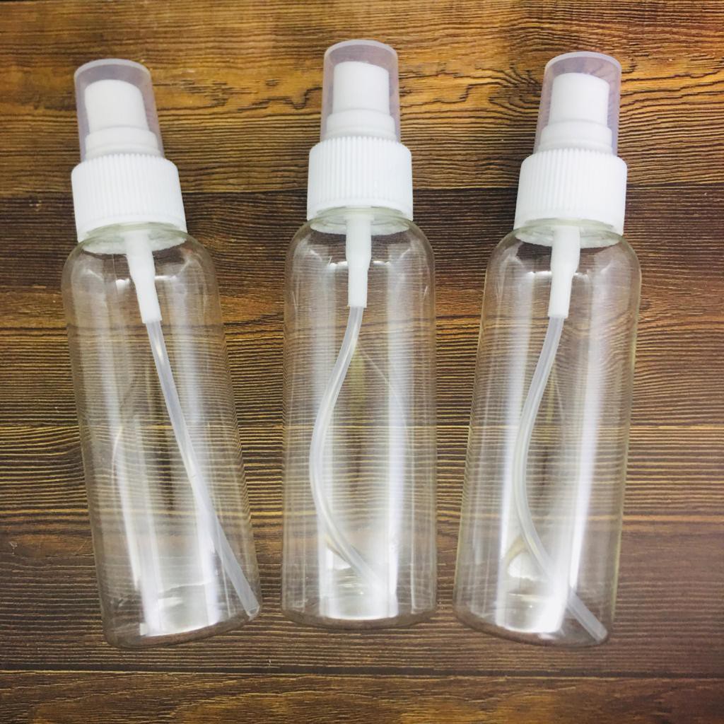 Jual Botol Spray Plastik 100ml / 100 ml Round Transparant Hand Sanitizer Parfum / BS06201 ...