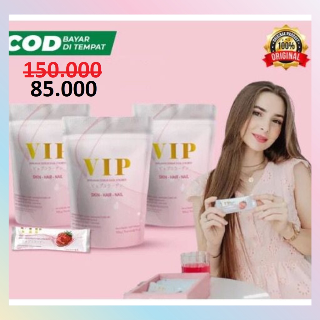 Jual VIP COLLAGEN POUCH ( 7 PCS ) FLASHSALE MINUMAN KOLAGEN SUPLEMENT ...