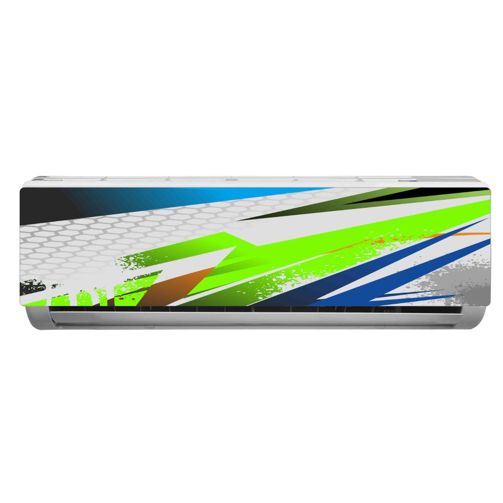 Jual STIKER AC UKURAN PANJANG 80 X LEBAR 25 CM MOTIF ABSTRAK BIRU HIJAU ...