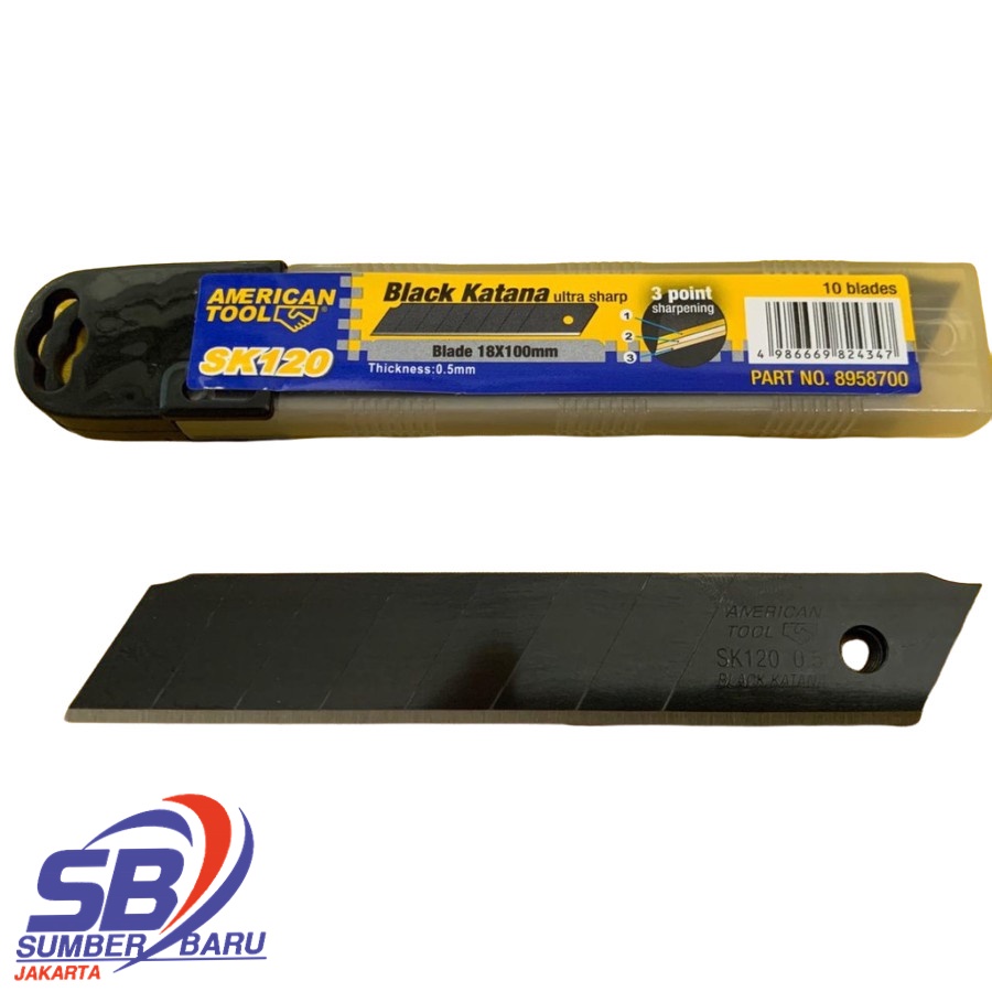 Jual AMERICAN TOOL ISI PISAU CUTTER BLACK KATANA ISI PISAU CUTTER BAGUS ...