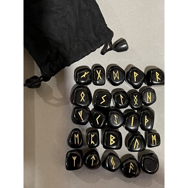 Jual black obsidian elder futhark runes (25pcs) | Shopee Indonesia