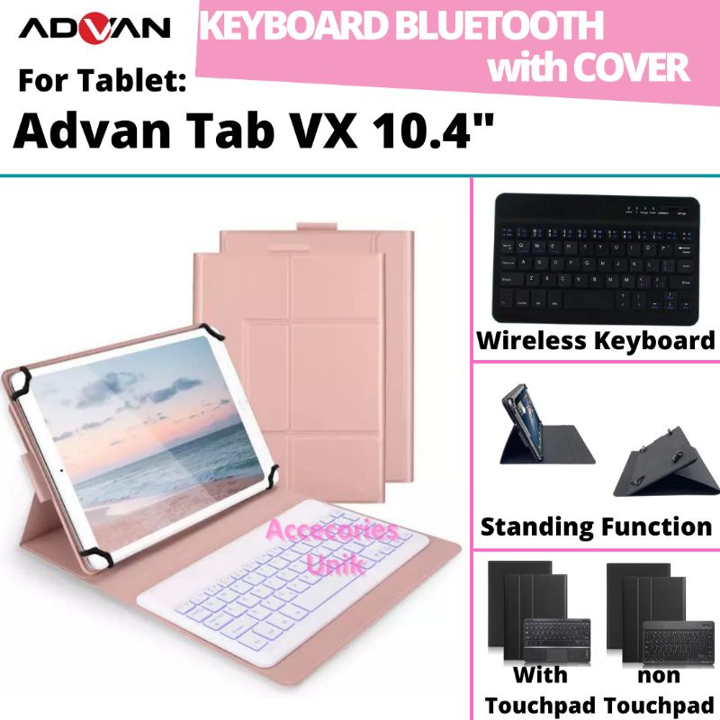 Jual Advan Tab VX V X Tablet 10.4 Inch Book Cover Keyboard Wireless ...