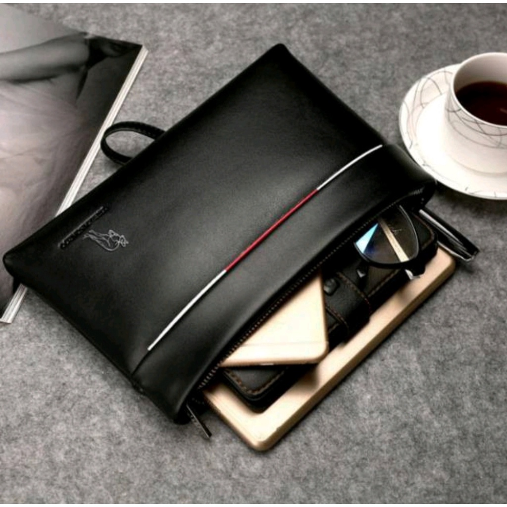 Jual Tas Storee-Handbag Pria Clutch Kulit PU Leather - Dompet besar ...