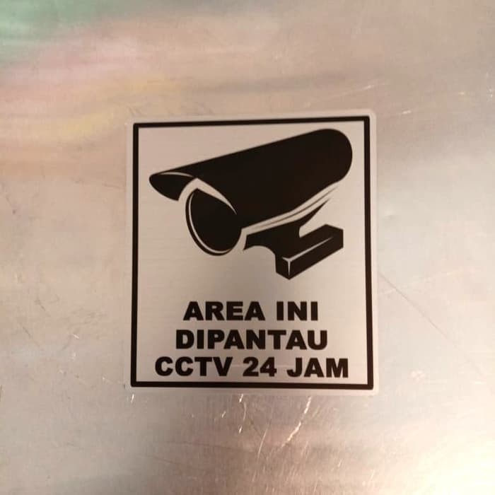 Jual SIGN LABEL K3 RAMBU SAFETY AREA INI DIPANTAU CCTV 24JAM UK 8X9CM ...