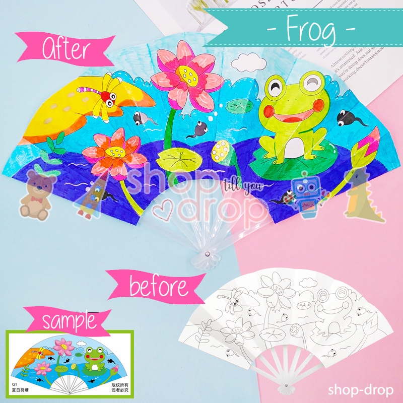 Jual Mainan DIY Mewarnai Kipas Lipat - Mainan edukasi DIY Coloring Fan ...