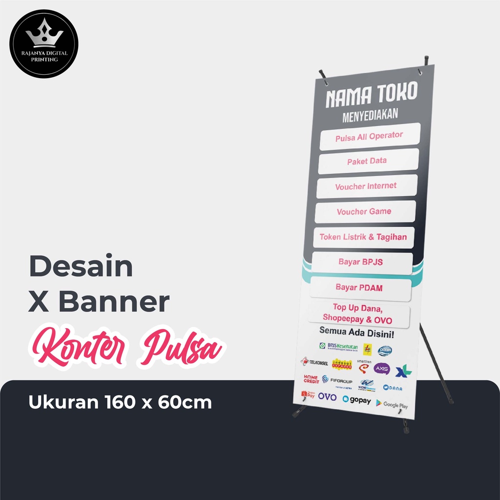 Jual Katalog X Banner / Spanduk Konter Pulsa | Shopee Indonesia
