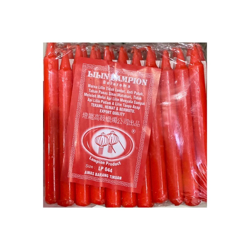 Jual Lilin Merah Polos Isi 44 Cap Lampion LP 44 Candle Lilin Tahan Lama ...