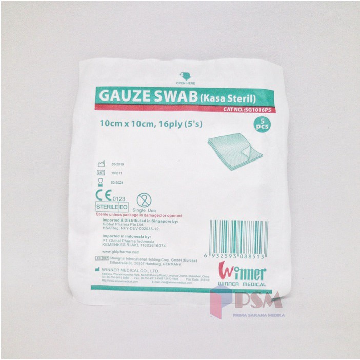 Jual Gauze Swab 10x10cm 16ply 5s Winner / Kasa Steril LD | Shopee Indonesia