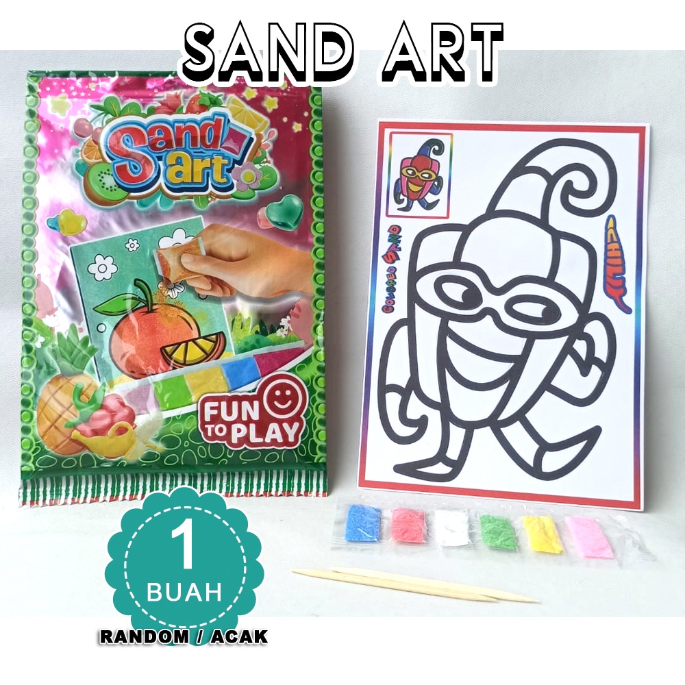 Jual Mainan pasir warna SAND ART 1pc Satuan - random- SAND ART Satuan ...