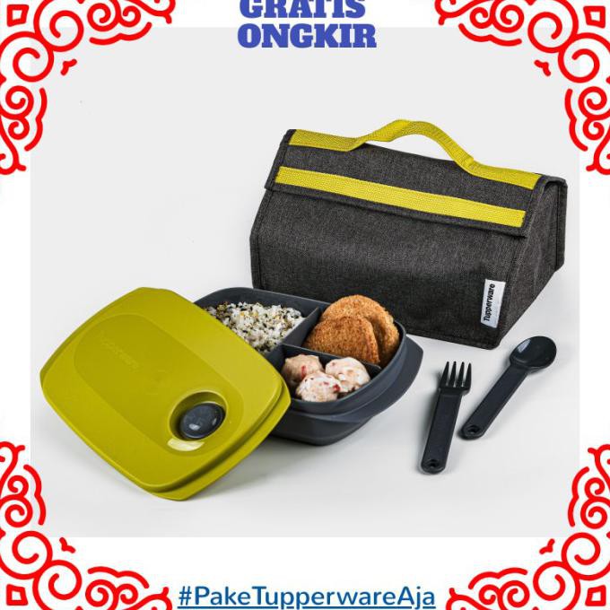 Jual Tempat Makan Tupperware-Tas Makan Tupperware Set-Lunch Box ...