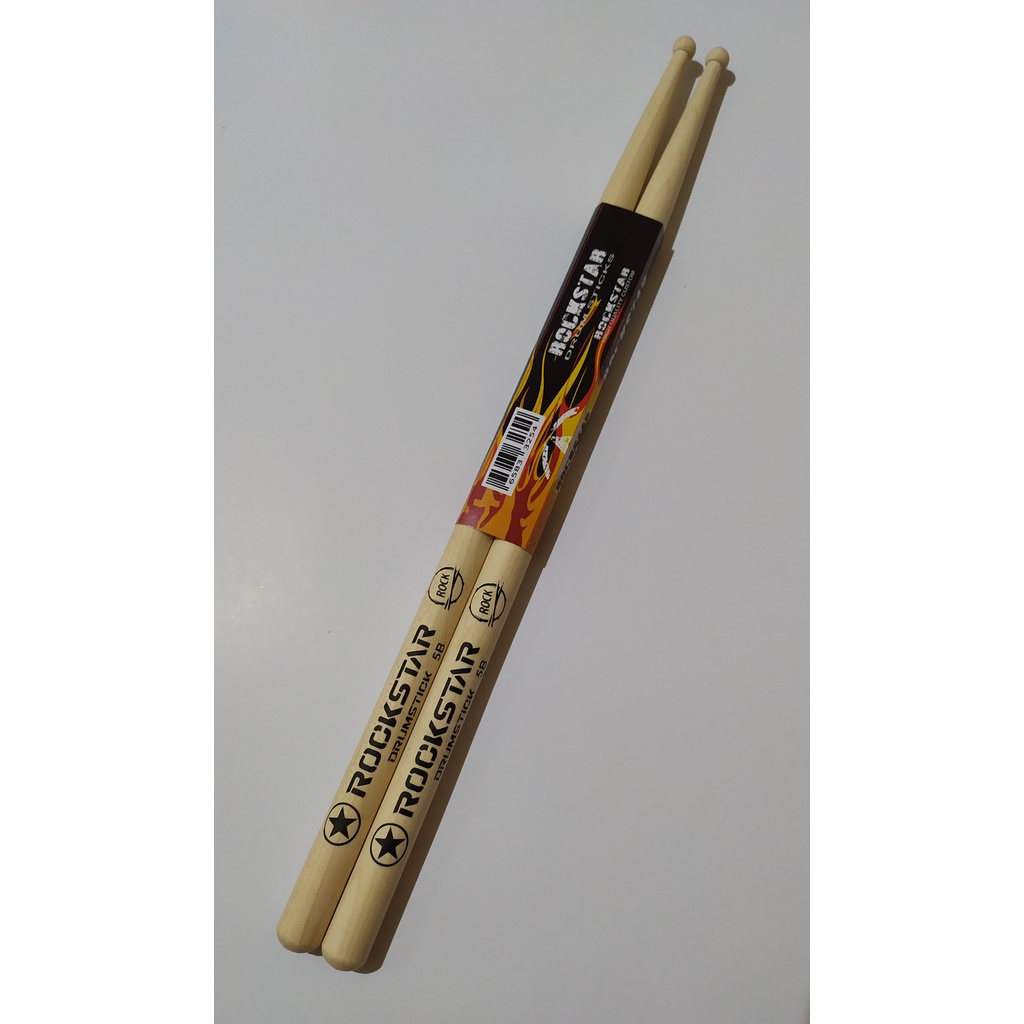 Jual Stick Drum Rockstar 7A 5A 5B Maple Wood Tip Ball [ min order 2 pasang ] | Shopee Indonesia
