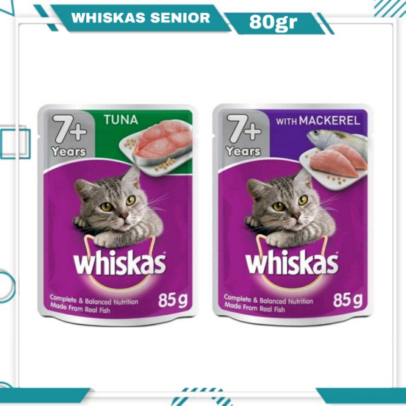 Jual Whiskas Senior Pouch 80gr / Makanan Kucing Whiskas Senior 7+ Cat ...