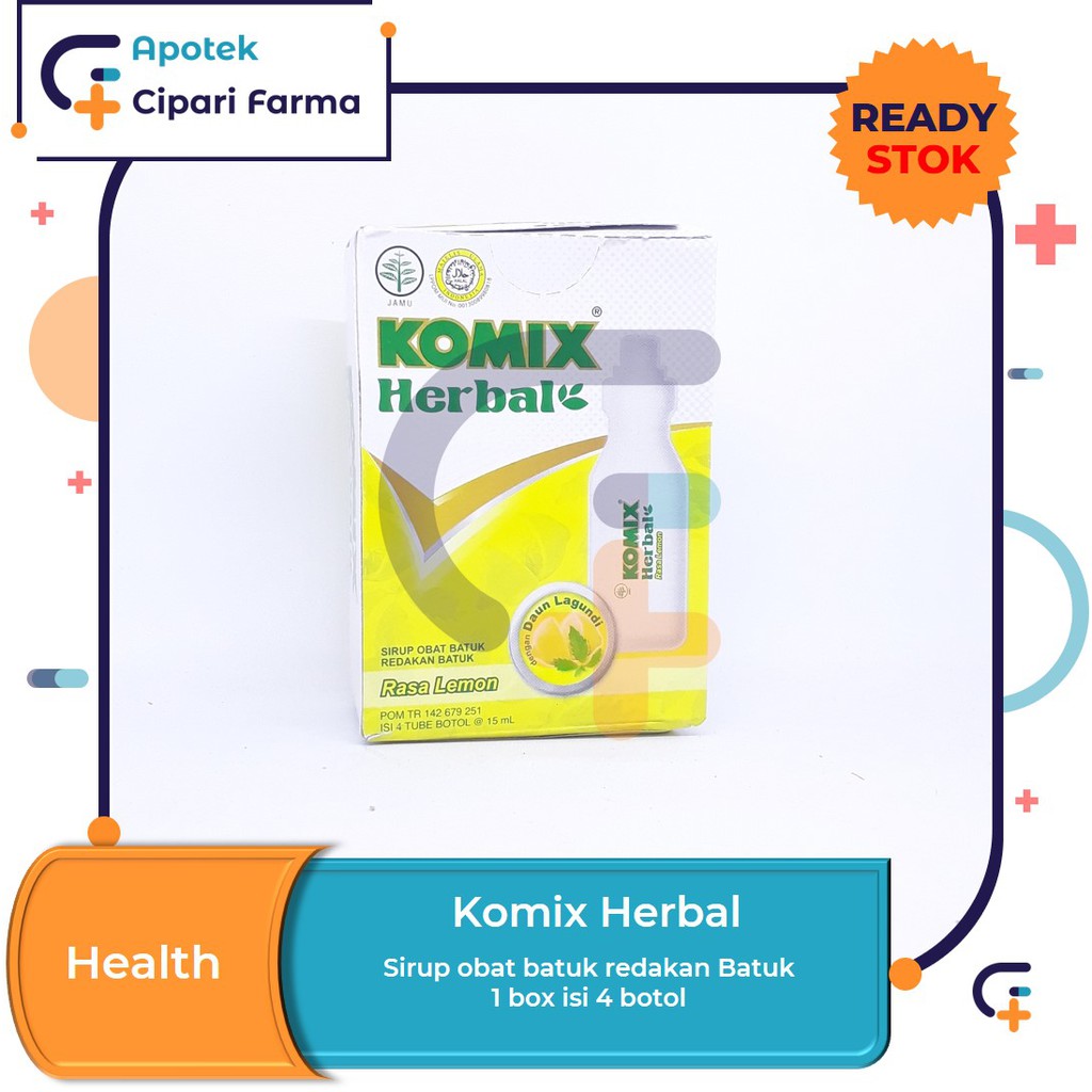 Jual Komix Herbal Obat Batuk Berdahak Herbal 1 Box isi 4 Tube | Shopee ...