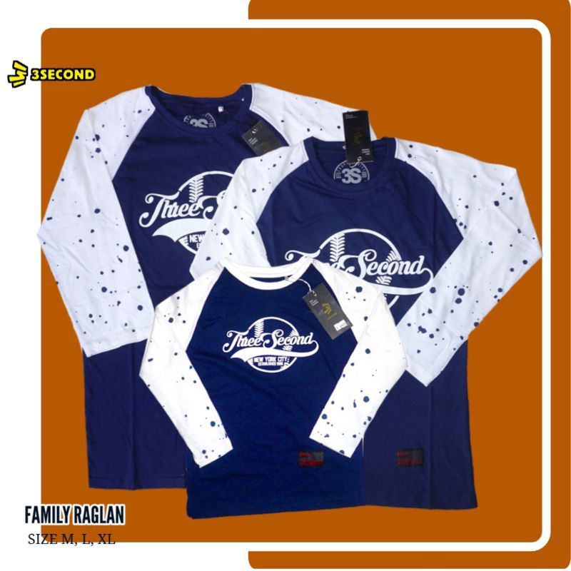 Jual KAOS RAGLAN COUPLE 3SECOND THREE SECOND THREESECOND WARNA NAVY ...