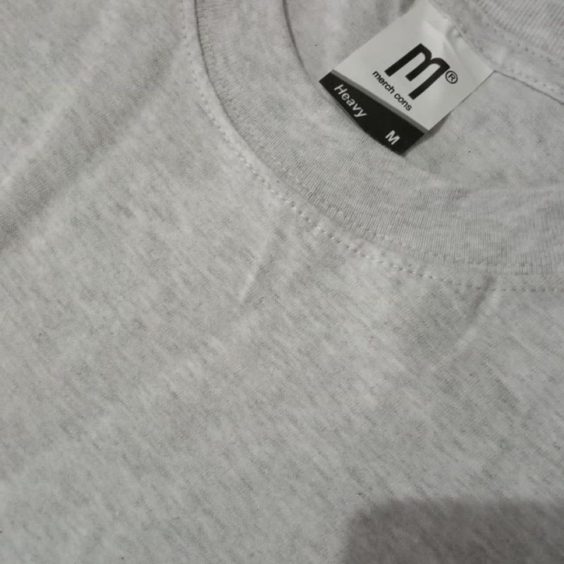 Jual Kaos Polos Merchons Heavy Light Grey | Shopee Indonesia