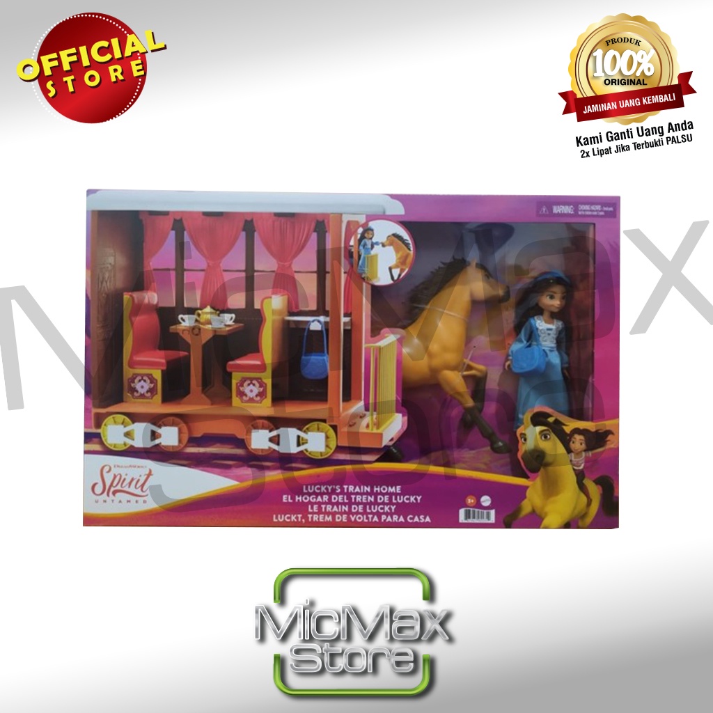 Jual Spirit Untamed Lucky's Train Home Playset GXF55 Not Barbie Horses ...