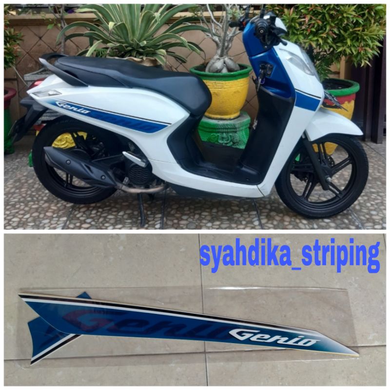 Jual STIKER STRIPING LIS BODY HONDA GENIO 2019 PUTIH BIRU ORIGINAL ...