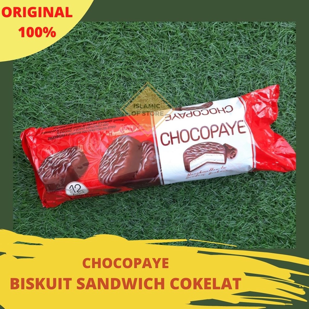 Jual BISKUIT COKLAT simsek CHOCOPAYE Sandwich biscuit with Marshmallow ...