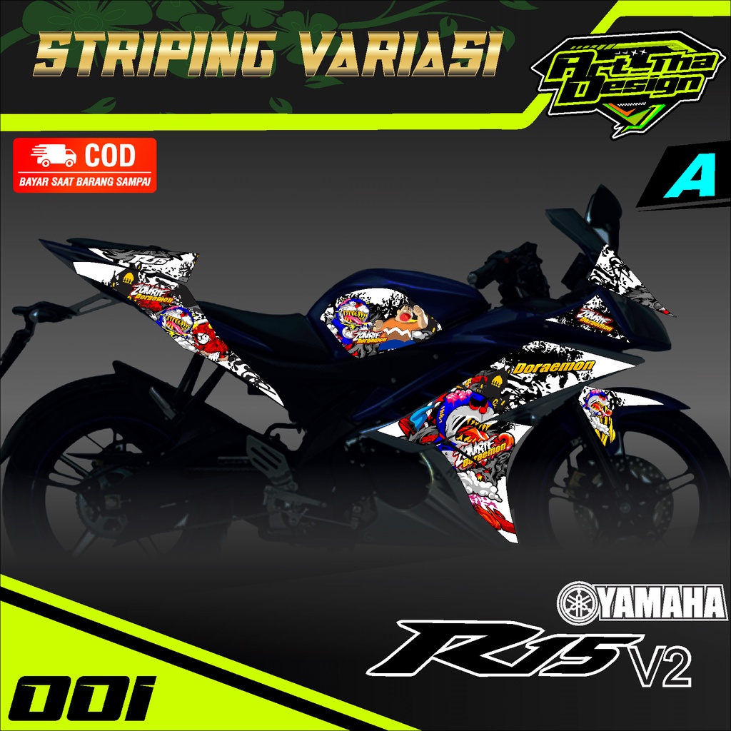 Jual Sticker Striping R15 V2 new 01-Striping Stiker Semi Full Variasi ...