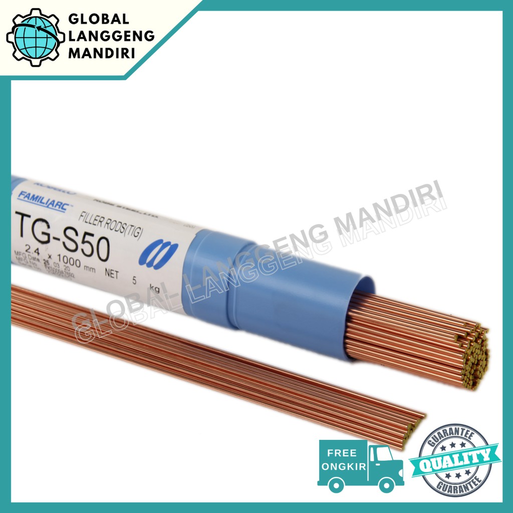 Jual Kawat Las Argon TIG BESI TGS-50 1.6mm / 2.0mm / 2.4mm / 3.2mm (1PAK) FAMILIARC ER 70 TGS50 ...