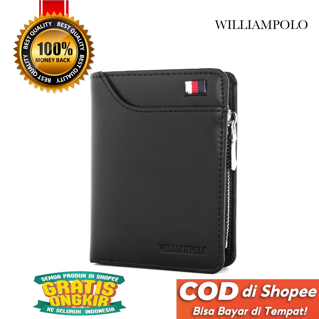 Jual TOKOKOE - Dompet Pria model Lipat dengan Resleting bahan Kulit ...