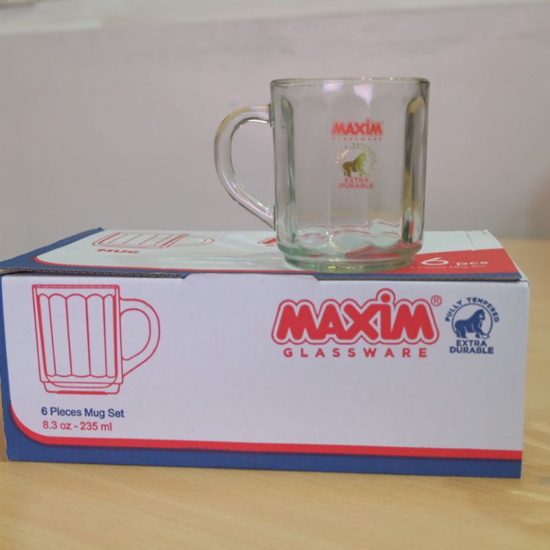 Jual MAXIM- GELAS GAGANG 3-9 T CAFE/ GELAS TEH /GELAS KACA | Shopee Indonesia