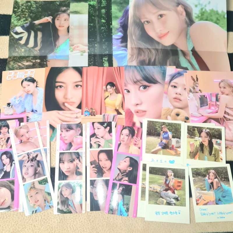 Jual TWICE Polaroid / Sticker / Postcard / Folded Poster - Official from Album Between 1&2 sana ...