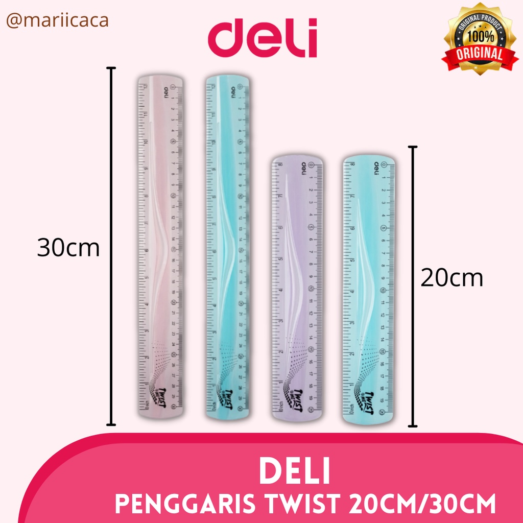 Jual Deli Penggaris Twist Ruler 20cm/30cm | Shopee Indonesia