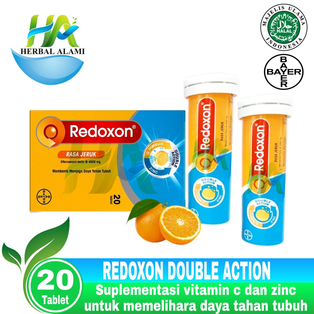 Jual Redoxon Double Action Isi 20 Tablet - multivitamin | Shopee Indonesia