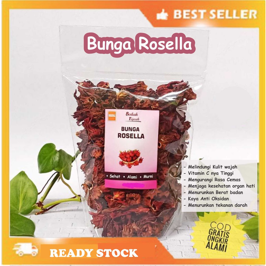 Jual 100 gr BUNGA ROSELLA MERAH KERING | Shopee Indonesia