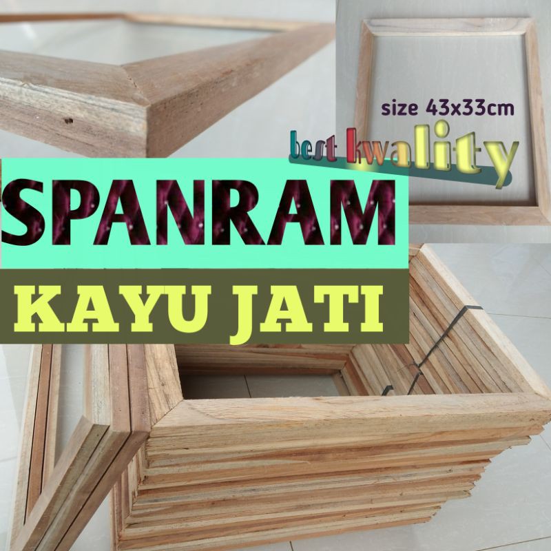 Jual kayu spanram /frame lukisan span ram kayu jati 40x50 | Shopee ...