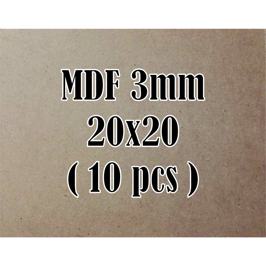 Jual MDF 3mm 20x20 ( 10 Pcs ) | Shopee Indonesia