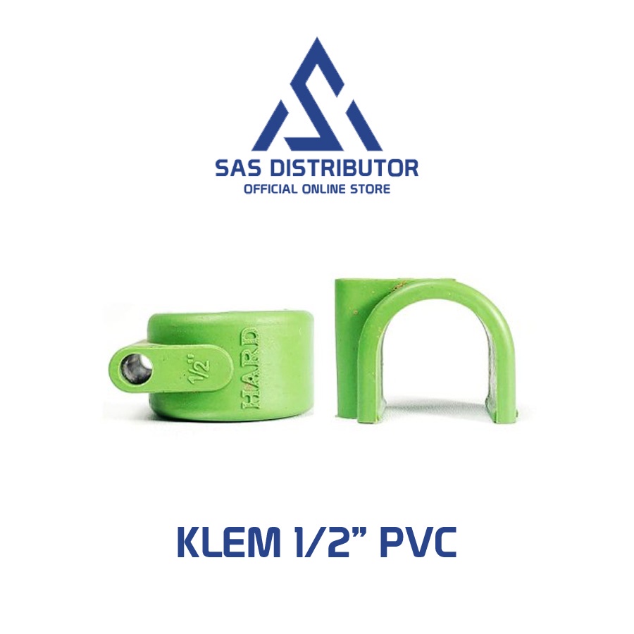 Jual Klem Pipa 1/2" inch HARD PVC / Klem 1/2" / Pipe Clamp 1/2" / Klem ...