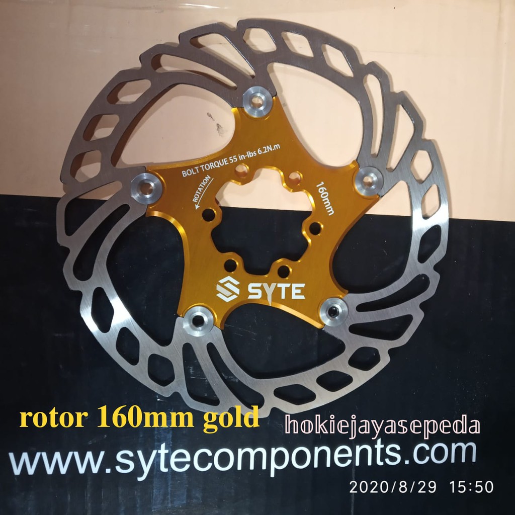 Jual SYTE FLOATING ROTOR Piring cakram disc rem sepeda 160mm RED-GOLD ...