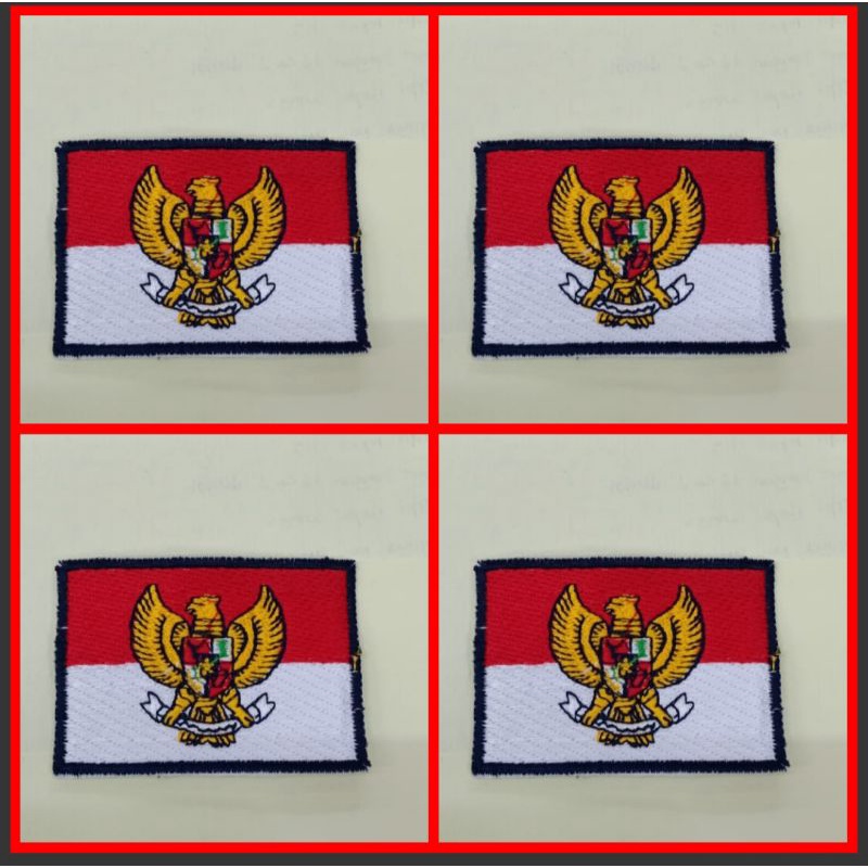 Jual BORDIRAN MERAH PUTIH LIS HITAM BORDORAN GARUDA MERAH PUTIH ...