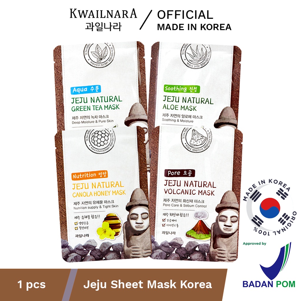 Jual Kwailnara - Jeju Natural Sheet Mask Korea Original ber BPOM made ...