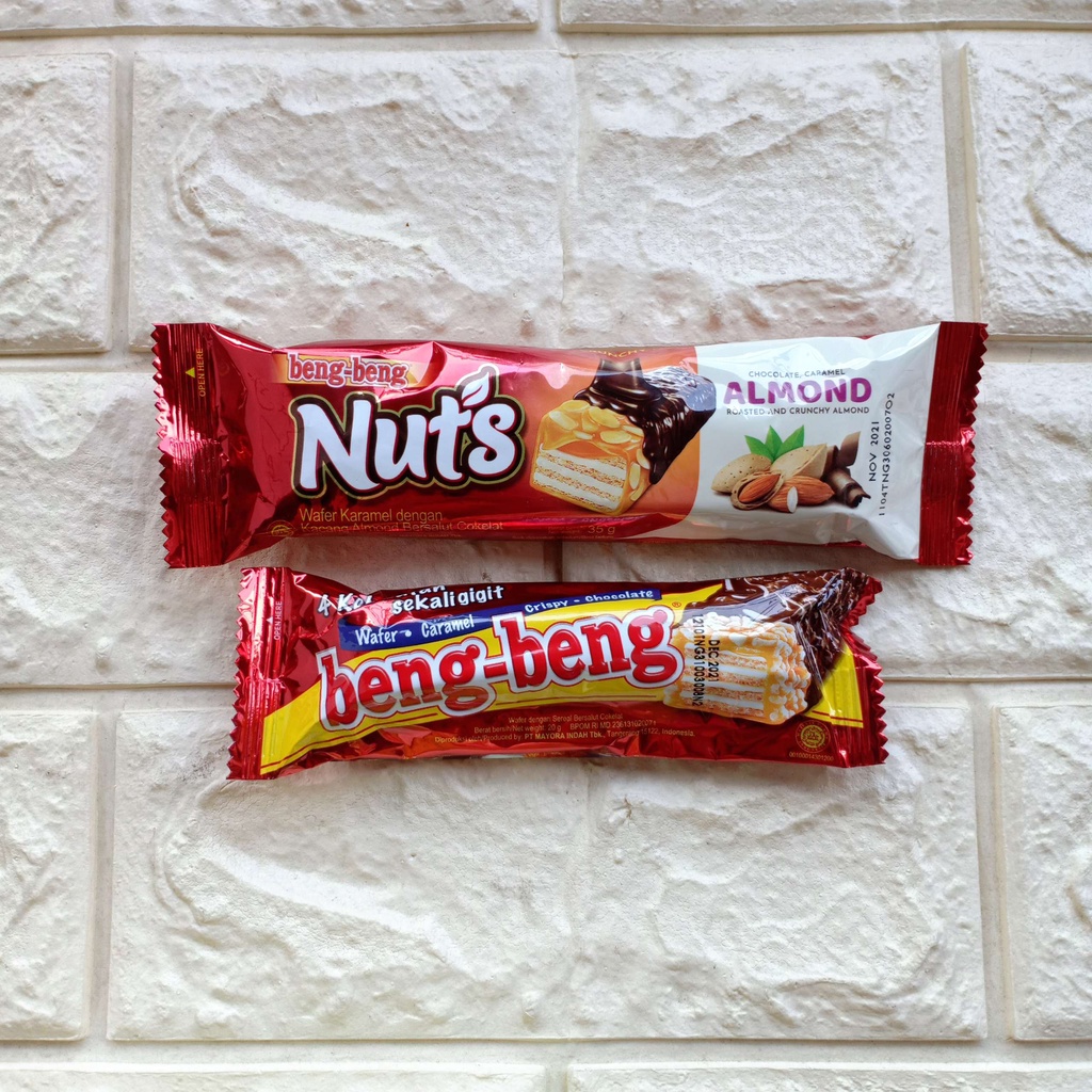 Jual Beng Beng BengBeng Nuts Wafer Karamel Caramel Kacang Almond Crispy ...