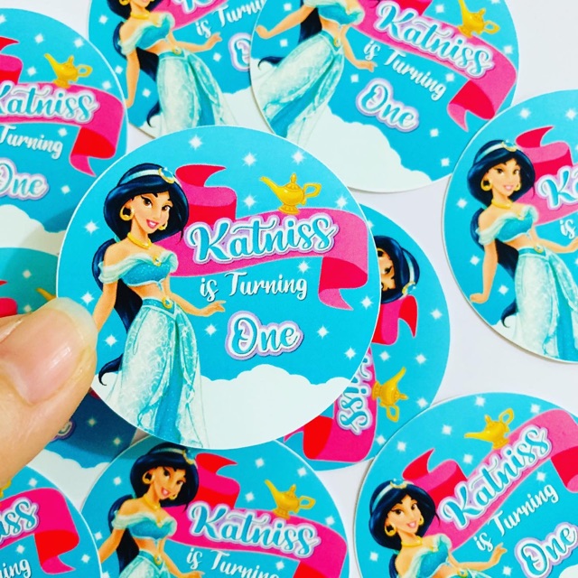 Jual Princess Jasmine Sticker Birthday / Tumpeng / Bento / Souvenir ...
