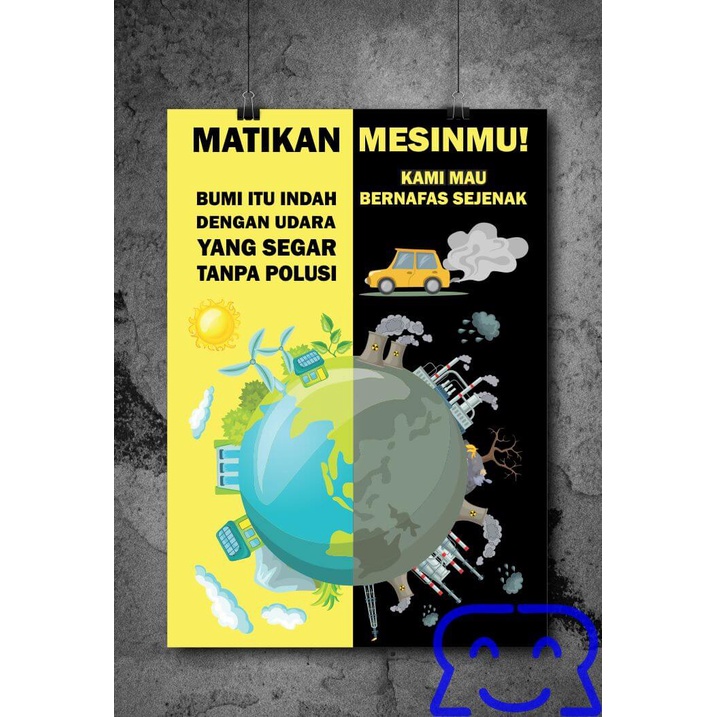 Jual Poster Polusi Udara untuk PR Tugas Gambar di Sekolah SD, SMP, SMA ...