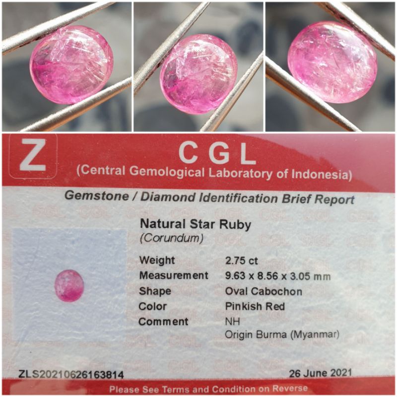 Jual Natural Ruby Burma Myanmar No Heat Memo 2.75 crt | Shopee Indonesia
