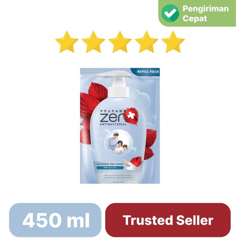 Jual Zen antibacterial japanese red shiso with sea salt 450 ml | Shopee ...