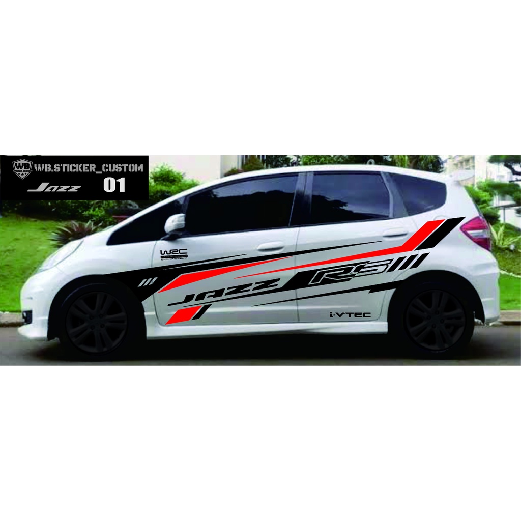 Jual STICKER BODY SAMPING JAZZ CUTTING STICKER VARIASI MOBIL ...