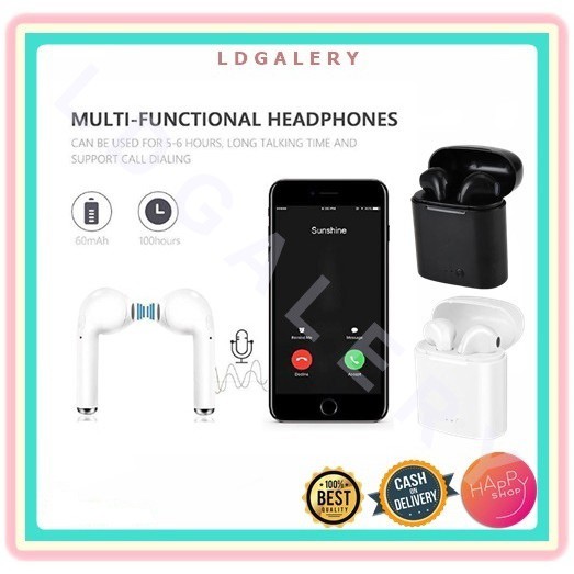 Jual LDG EARPHONE BLUETOOTH i7S TWS WITH CHARGER CASE / HEADSET ...