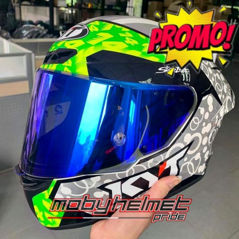Jual Visor KYT TT Course - Iridium Blue | Shopee Indonesia