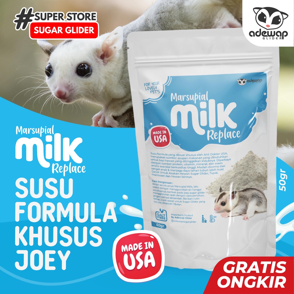 Jual Marsupial Milk replacer Possum Pengganti Susu Sugar Glider & hewan ...