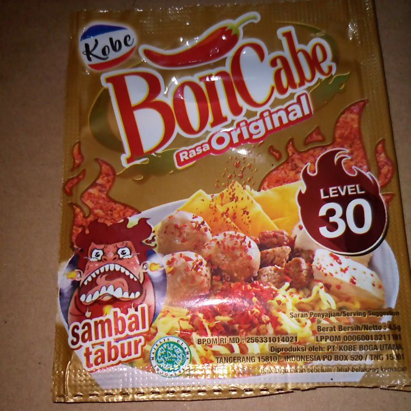 Jual Kobe Bon Cabe Boncabe Sachet Level 2 3 Lvl 10 15 30 50 Cabai Bubuk ...