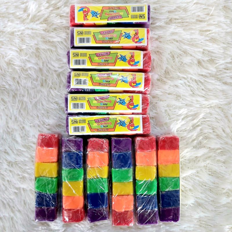 Jual (2bh)Plastisin/Malam Kecil Lapis 6warna 50gr(3x10cm) | Shopee ...
