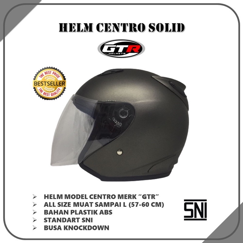 Jual Helm Centro Solid | Shopee Indonesia