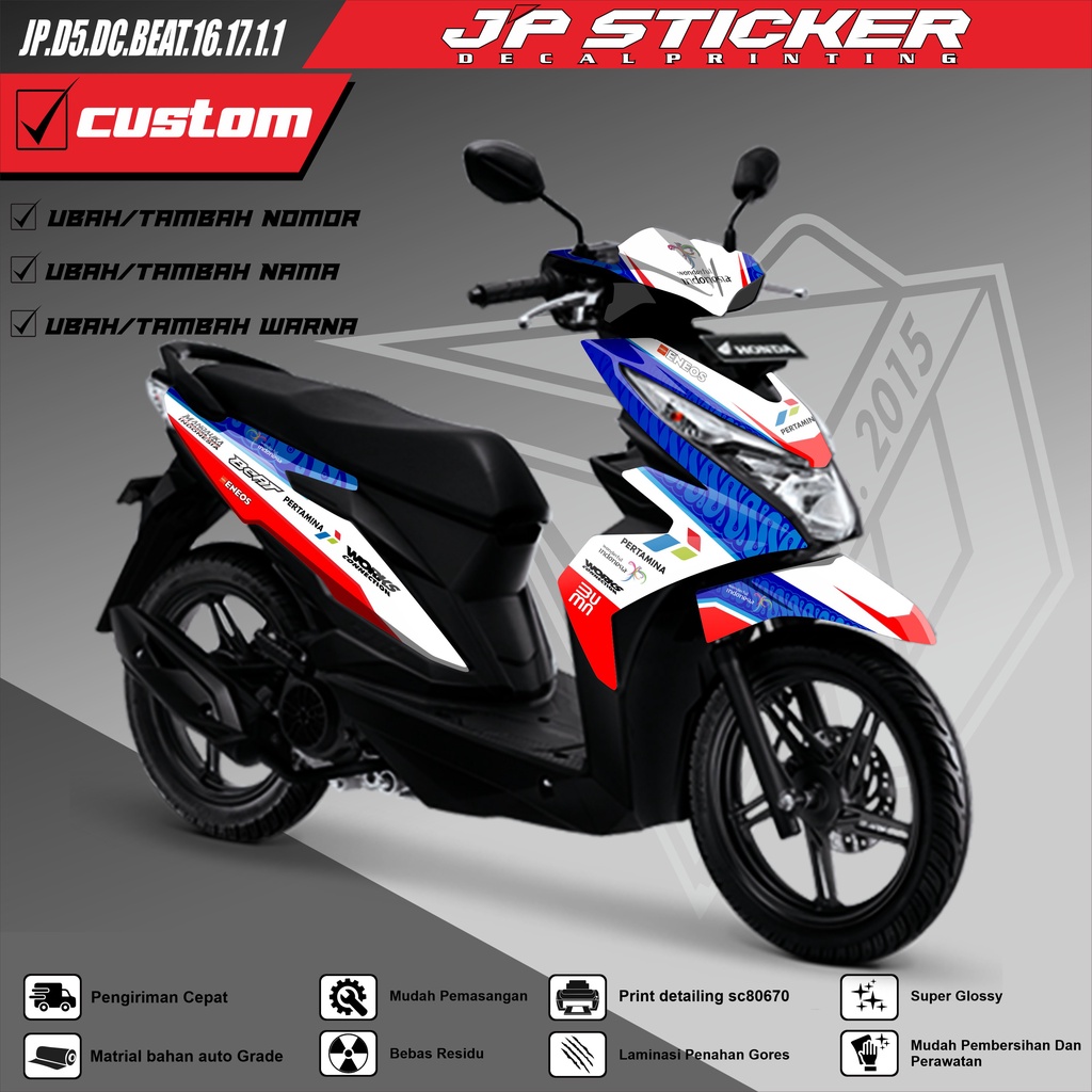 Jual Decal Stiker Motor BEAT FI NEW Full Body stiker -sticker dekal ...